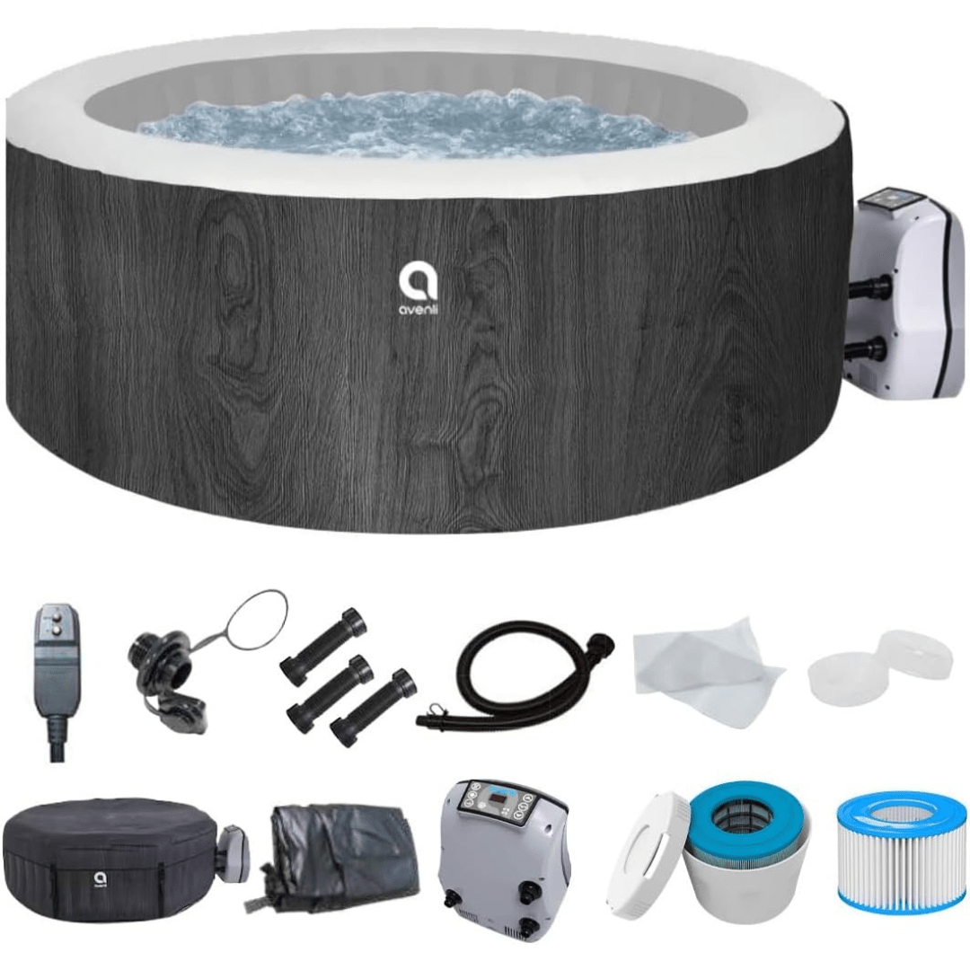 Avenli London Inflatable Hot Tub & Spa | 3-Person Outdoor Bubble Spa ...