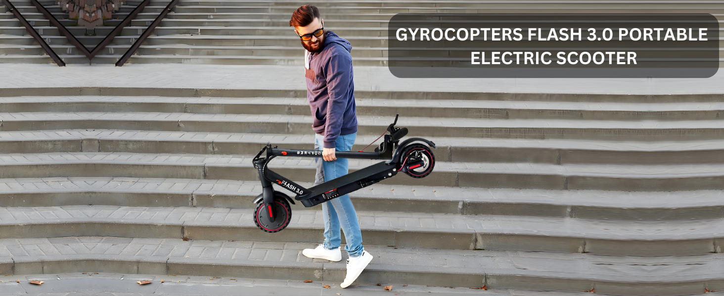 Gyrocopters Flash 3.0 Portable Electric Scooter I Range Up to 28 km l ...