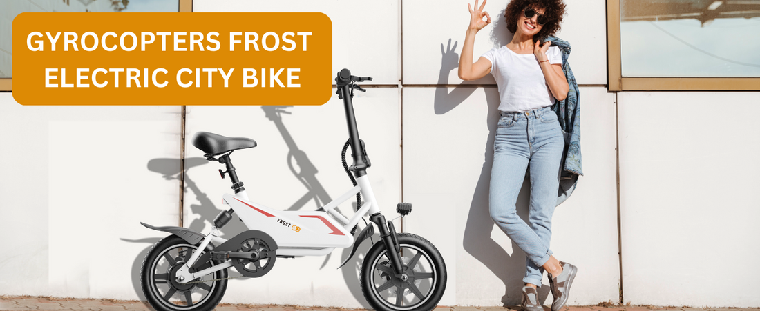 Gyrocopters Frost Electric City Bike | 350 W Motor | 14-inch Tires | S ...