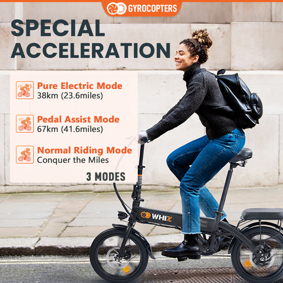 Gyrocopters Whiz Foldable Electric Bike | 3-Stage Fold Compact e-bike ...