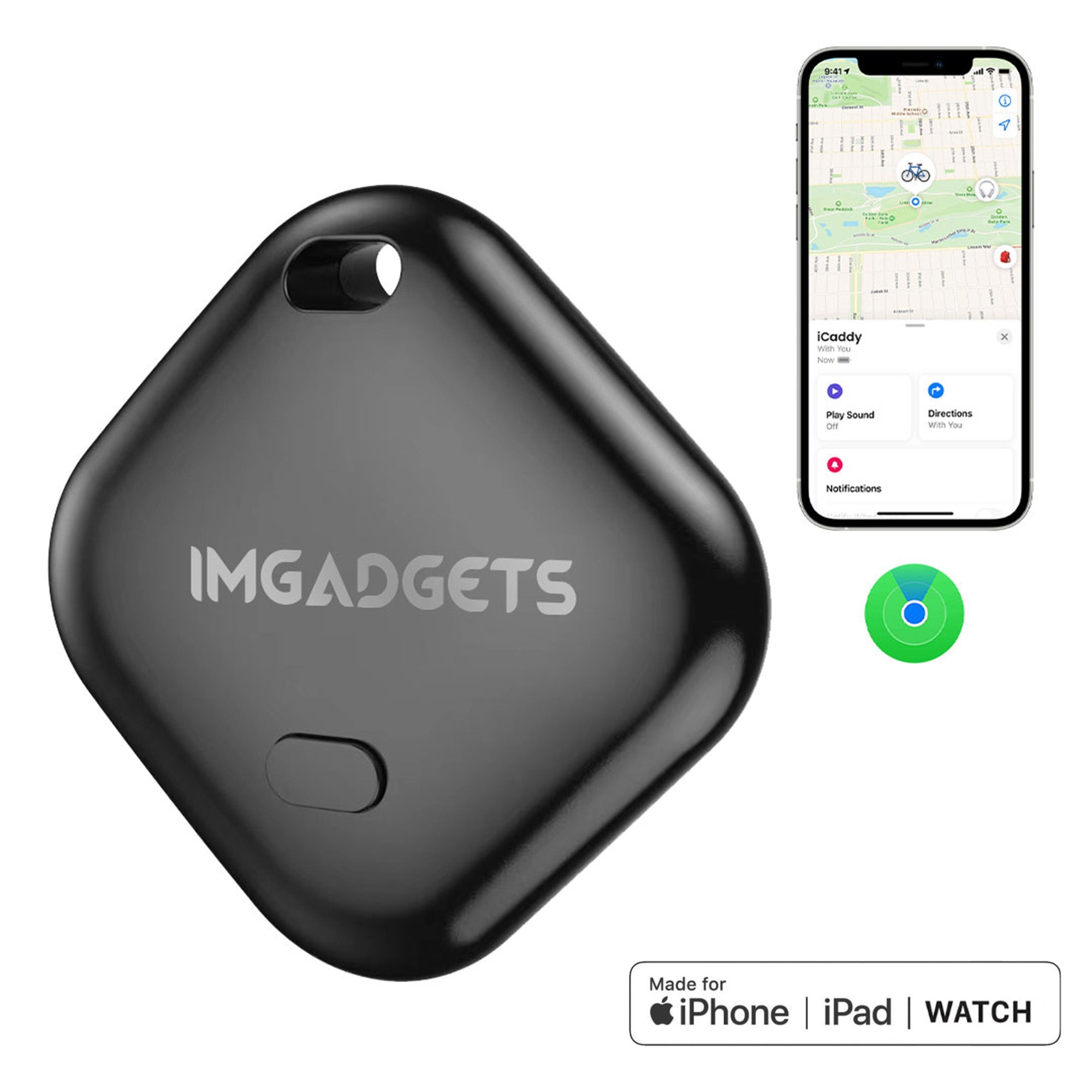 IMGadgets Smart World Tag | Compatible with Apple Find My (iOS Only)