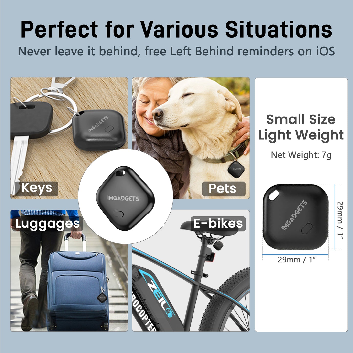IMGadgets Smart World Tag | Compatible with Apple Find My (iOS Only)