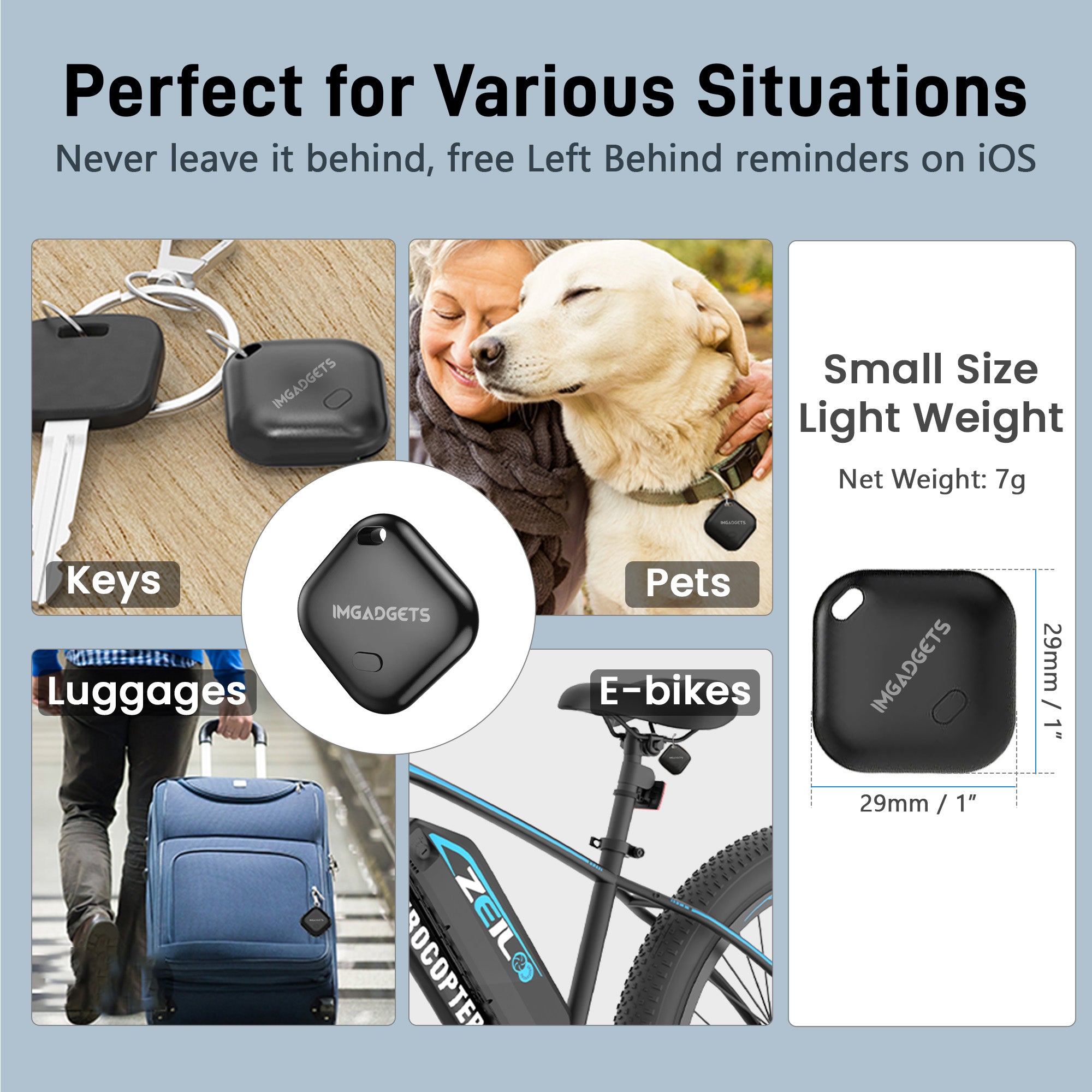 IMGadgets Smart World Tag | Compatible with Apple Find My (iOS Only)