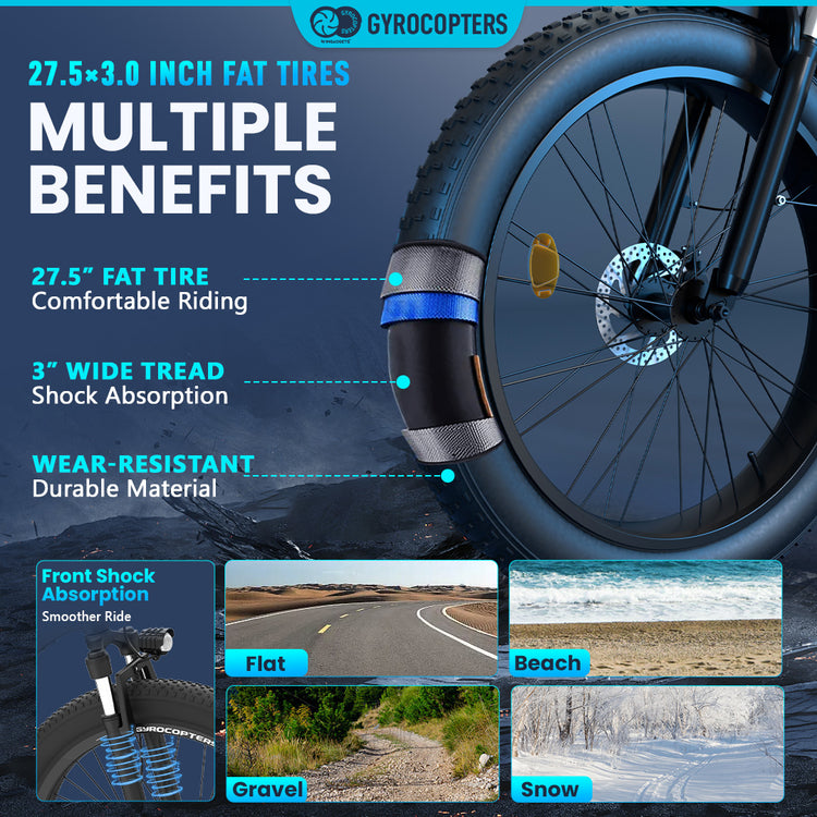 Gyrocopters Zeil Mountain E- Bike for adults with 500 W Motor | 27.5 ...