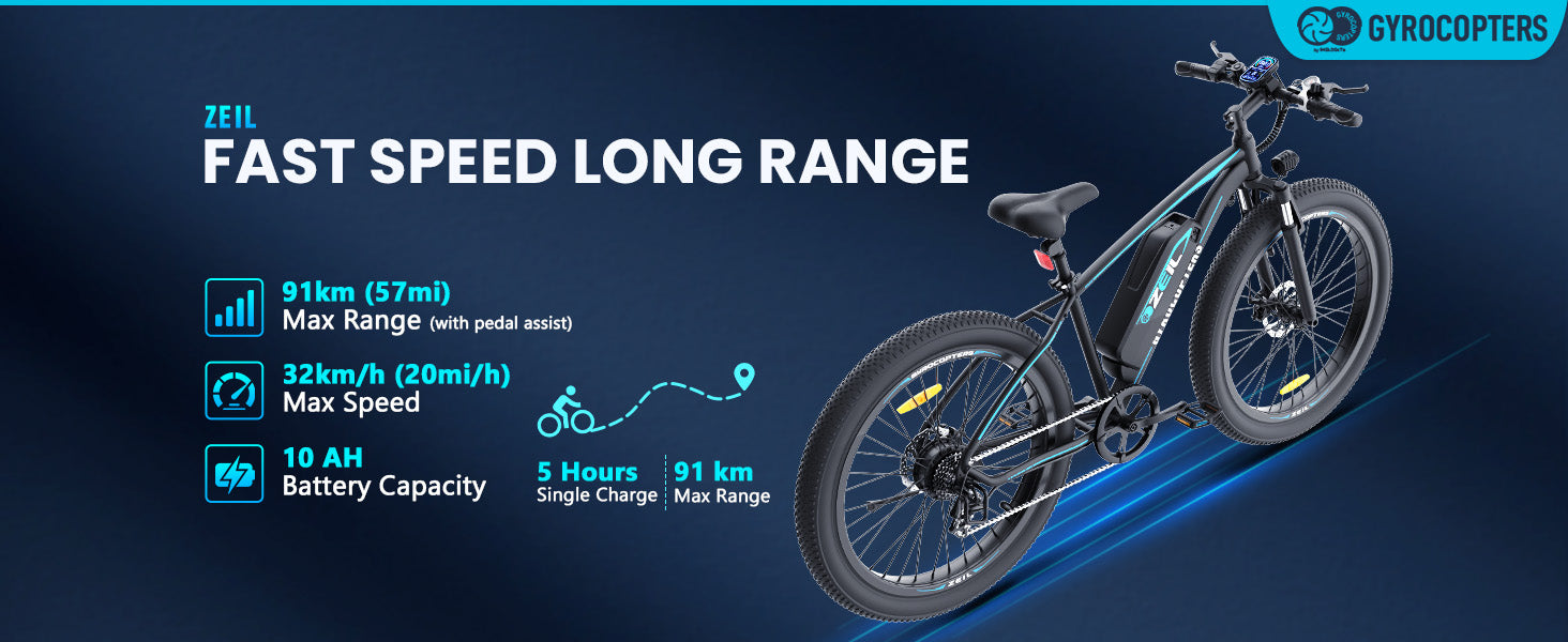 Gyrocopters Zeil Mountain E- Bike for adults with 500 W Motor | 27.5 ...