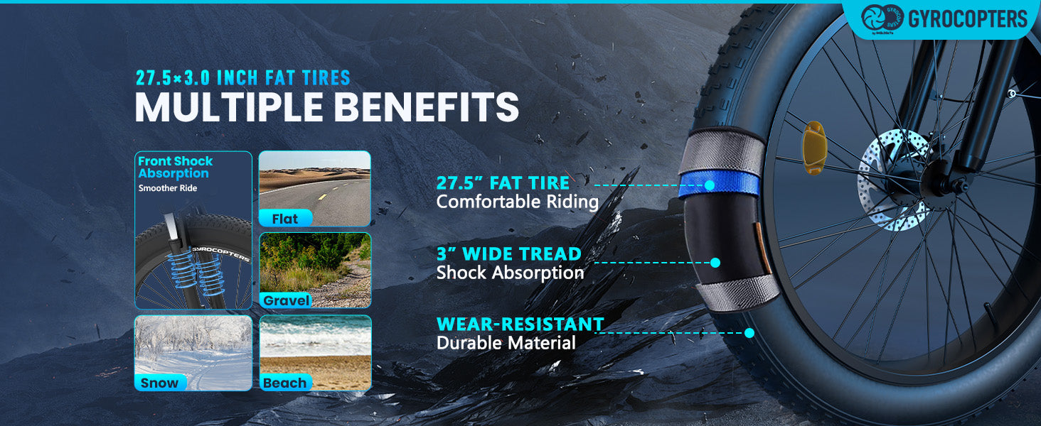 Gyrocopters Zeil Mountain E- Bike for adults with 500 W Motor | 27.5 ...