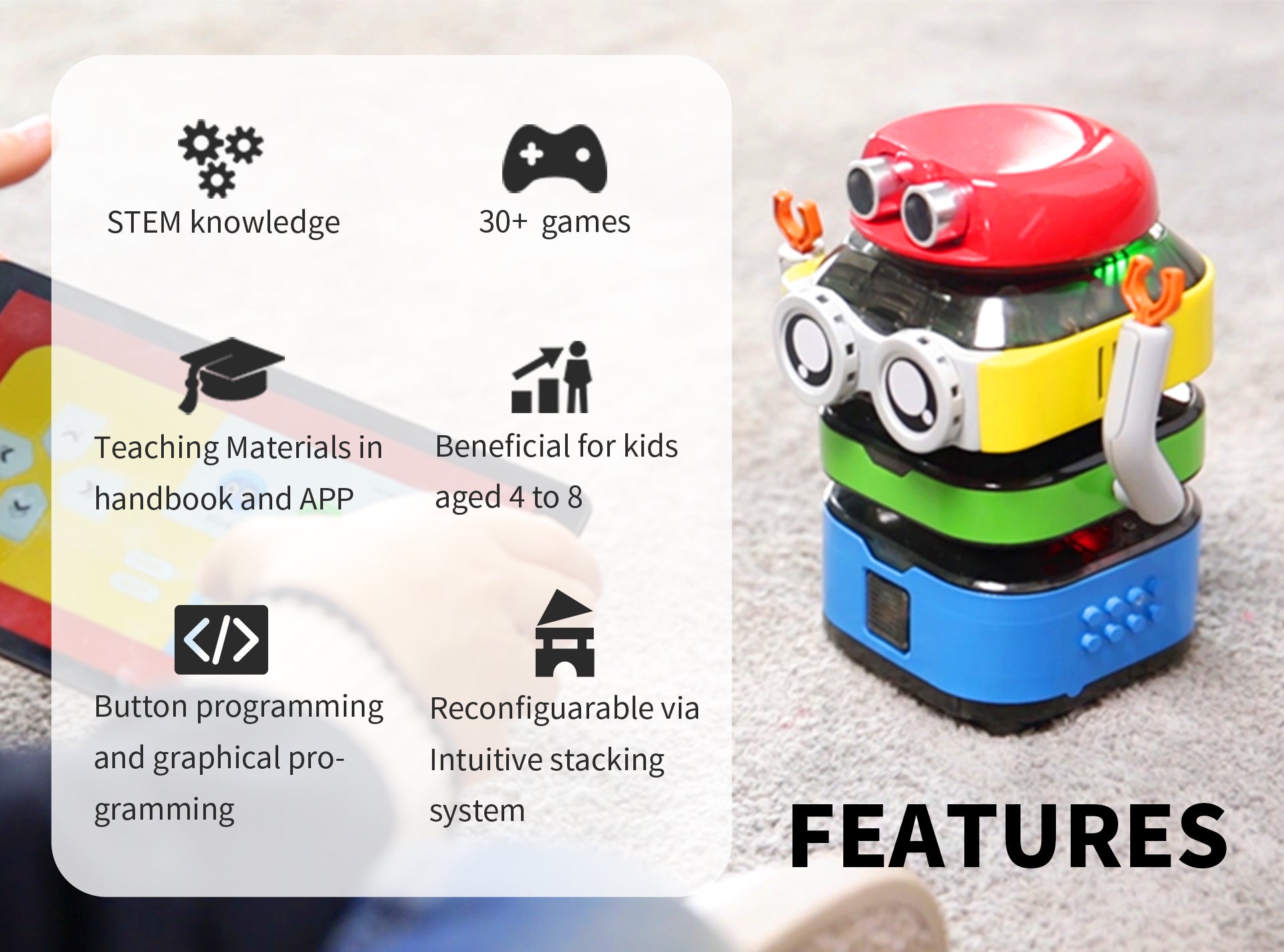 TacoBot Stackable Coding Robot for STEM Learning - Intellectual & Educational Toys – IMGadgets